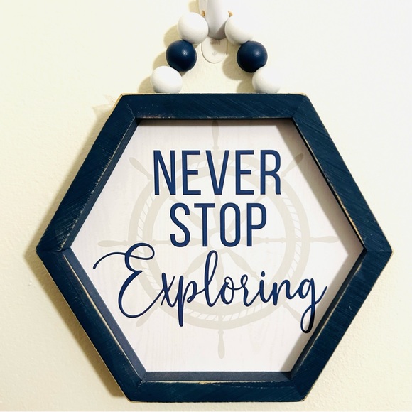 Wall Decor | Wood Panel Never Stop Exploring Wall Decor | Poshmark